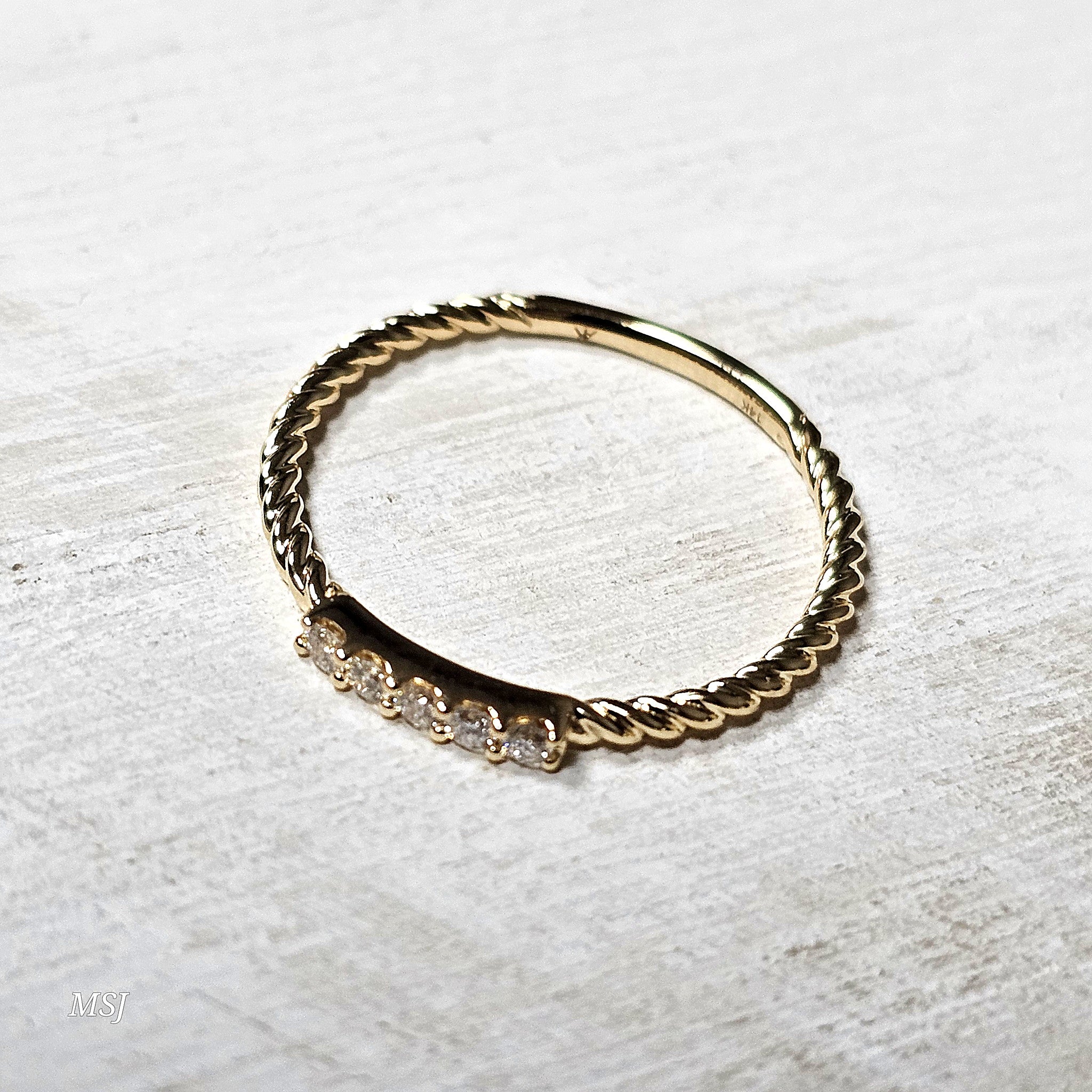 14k Yellow Gold .10 ct Diamond Five Stone Ring – Mckenzie & Smiley Jewelers